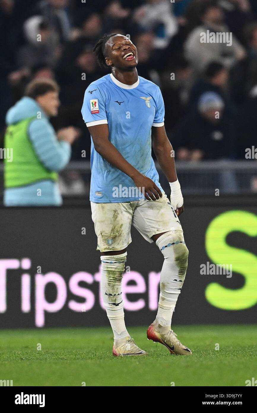 Tijjani Noslin of S.S. Lazio is in action during the round of 16 of the ...
