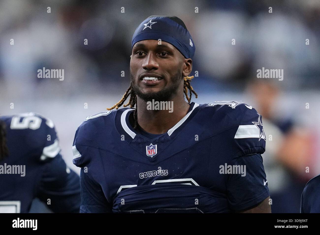 Dallas Cowboys quarterback Joe Milton III (10) warms up before an NFL ...