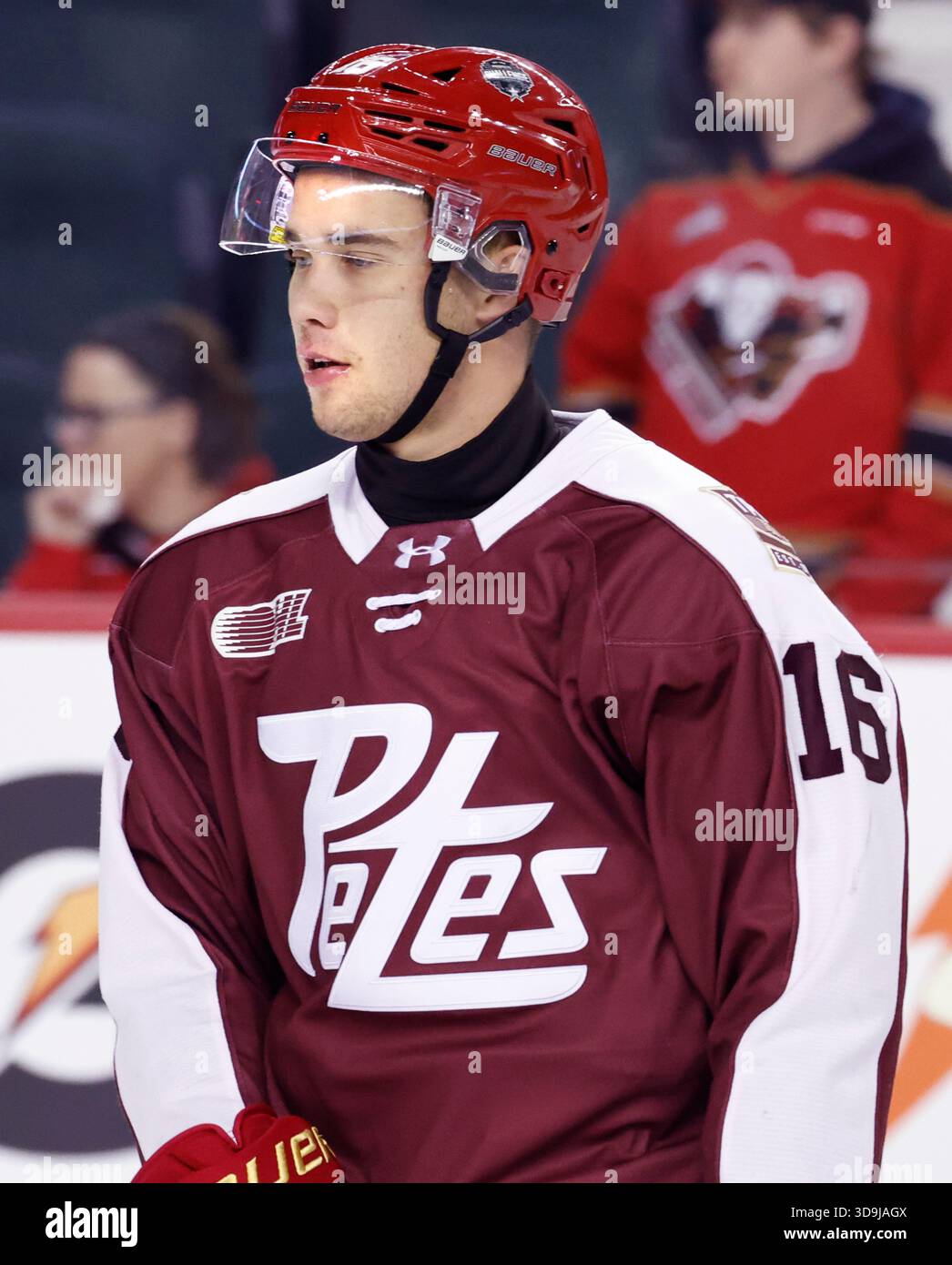 Peterborough Petes LW Adam Novotny during a junior hockey top prospects ...