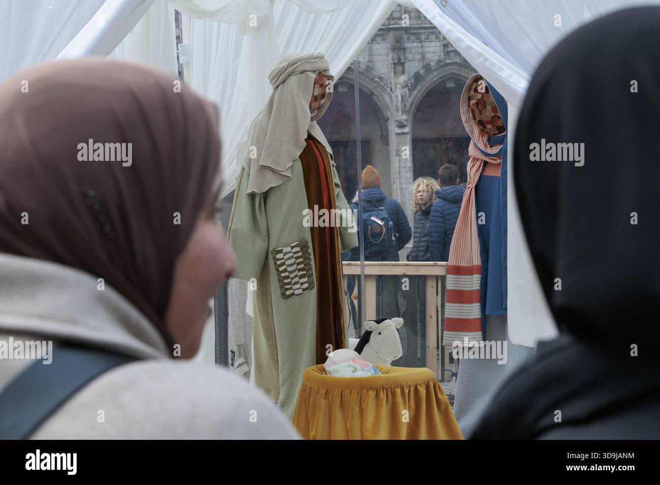 Illustration picture shows the Christmas nativity scene at the Brussels ...