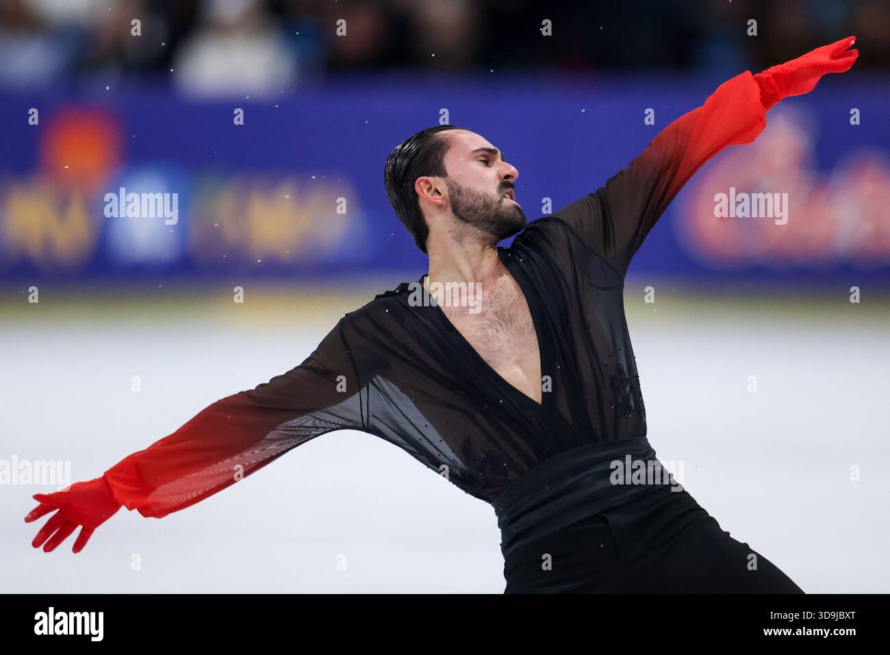 Kevin Aymoz of France competes in the Men - Free Skating on Day 2 of ...