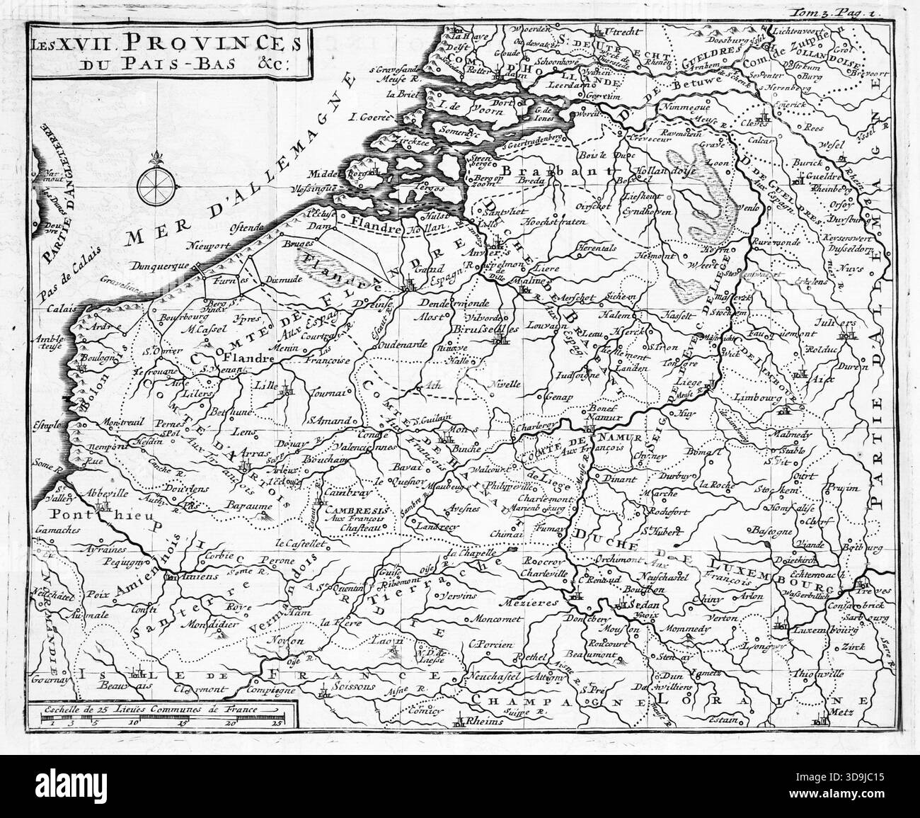 Map of French provinces from the book Histoire de Guillaume III ...