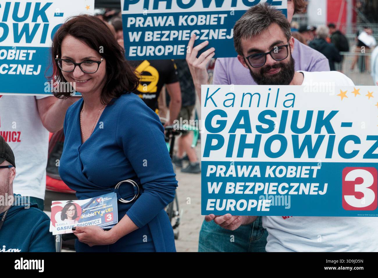 Kamila Gasiuk-Pihowicz posing for a photo during election campaign for ...