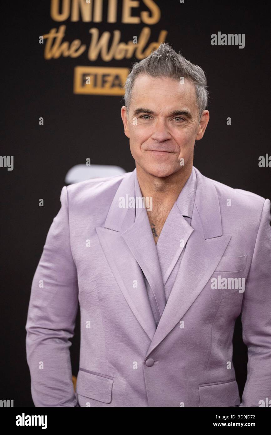 Singer Robbie Williams attends a red carpet event ahead of the Final ...