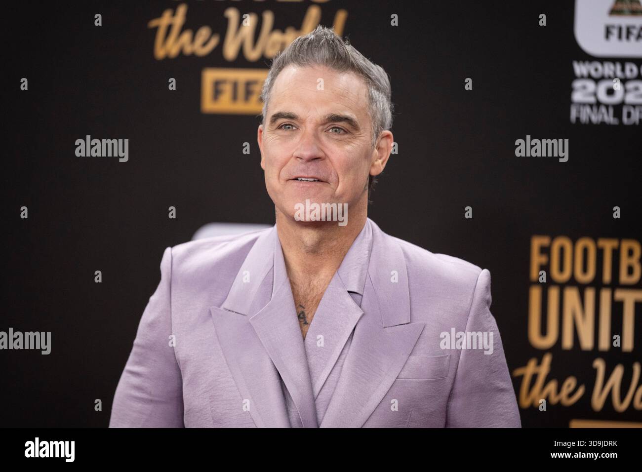 Singer Robbie Williams attends a red carpet event ahead of the Final ...