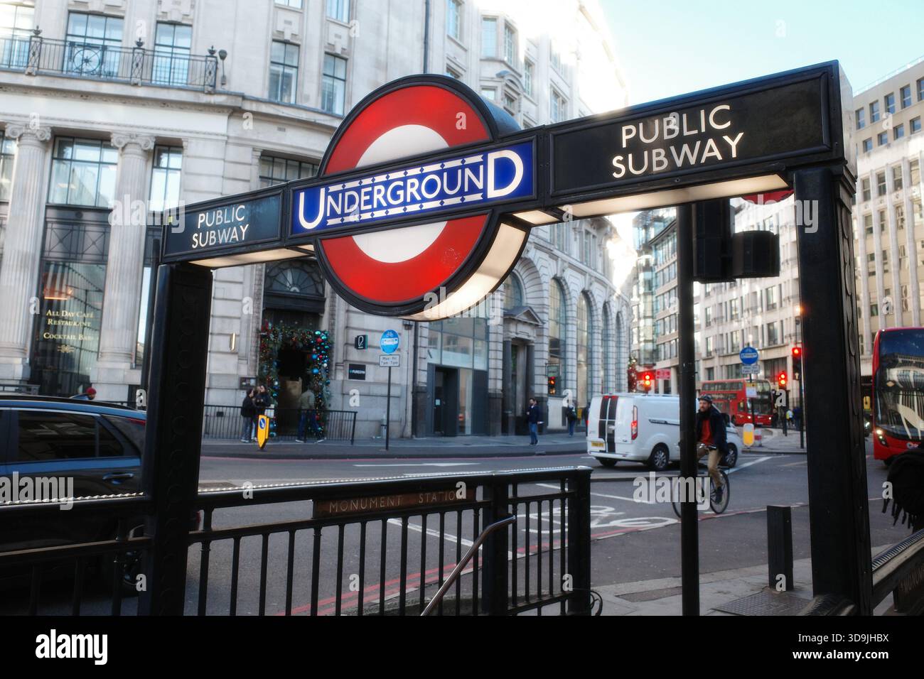 Monument Station London Underground Metro entrance in London, England ...