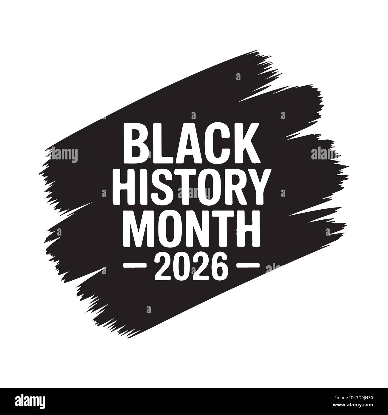 Bold black history month 2026 graphic with dynamic diagonal stripes ...