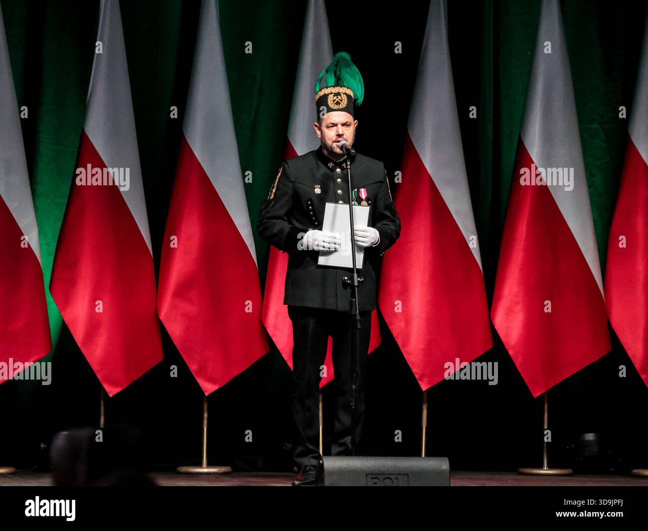 The President of Polish Mining Group Lukasz Deja speaks during the St. Barbara's Academy at the ...