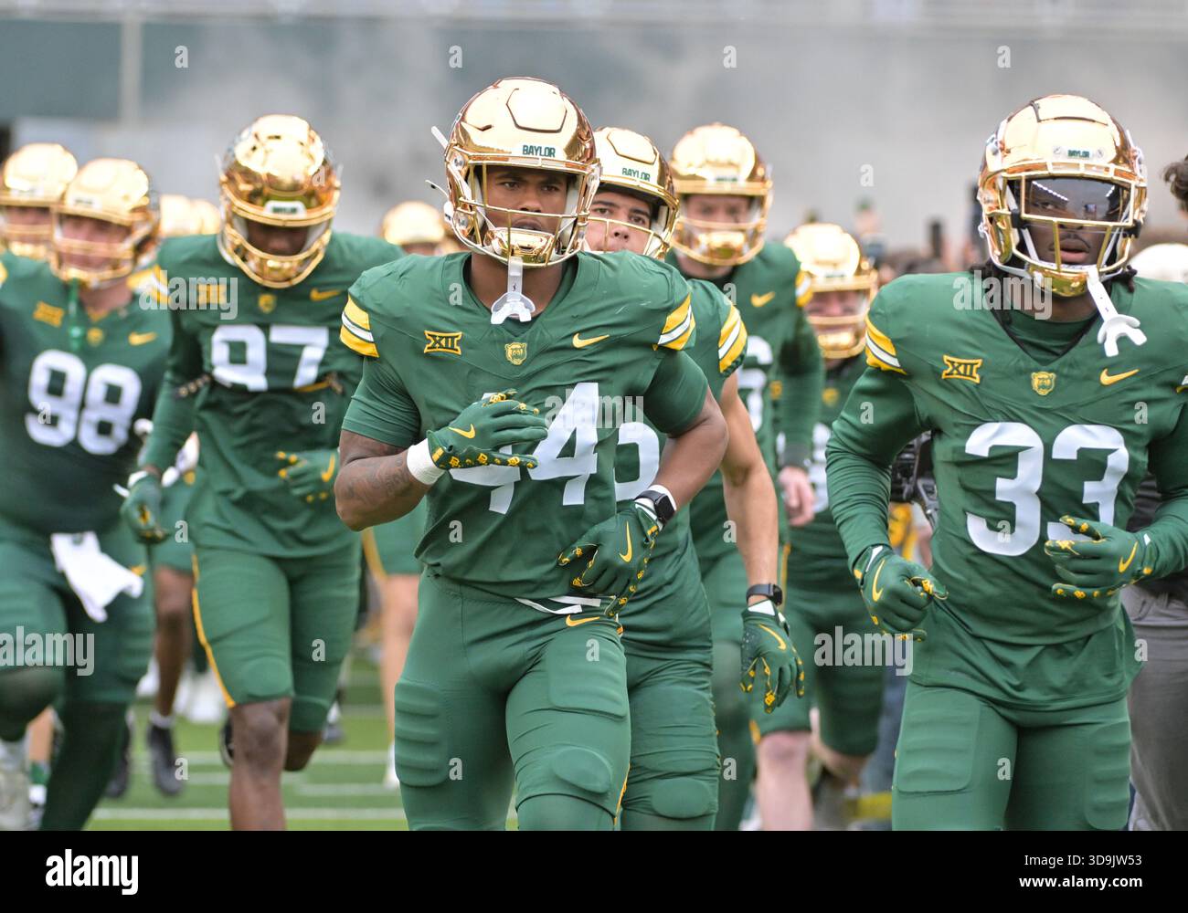 November 29, 2025 Baylor Bears linebacker Ke'Breion Winston (44) jogs ...