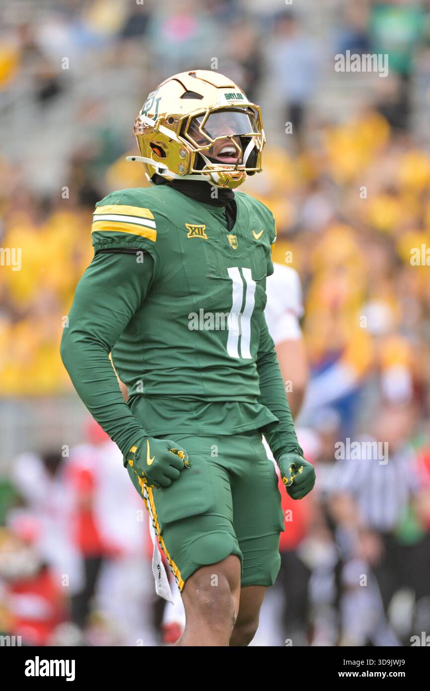 November 29, 2025 Baylor Bears quarterback Walker White (11) celebrates ...