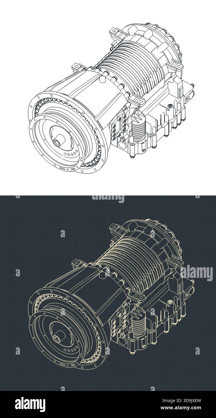Automatic transmission for medium-duty commercial vehicles isometric ...