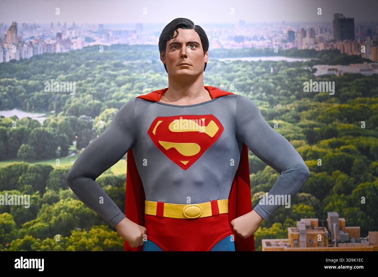 The original Superman costume worn by actor Christopher Reeve on ...