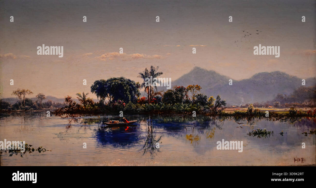 Detailed river scene Stock Vector Images - Alamy