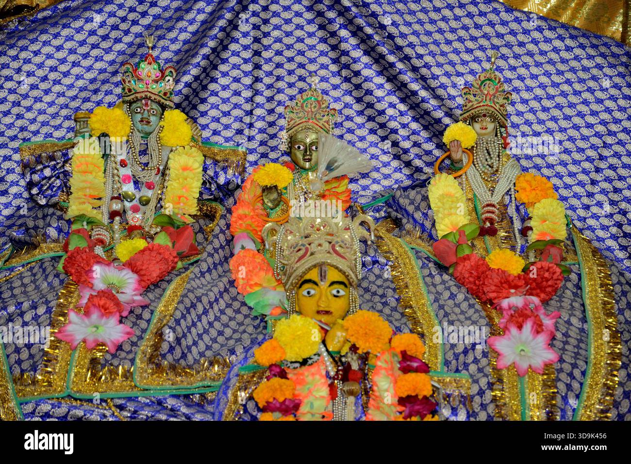Idols of the Hindu Gods in Chaturbhuj Temple, is a Hindu temple ...