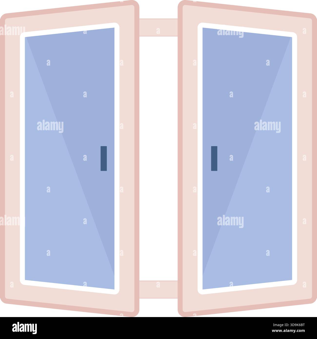 Open casement window Stock Vector Images - Alamy