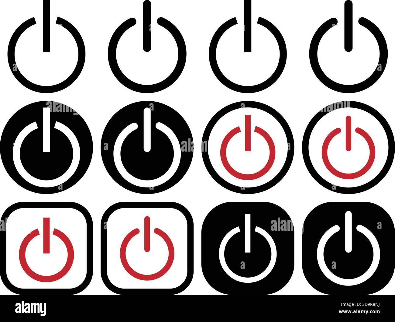 Power button on off icon Stock Vector Images - Alamy