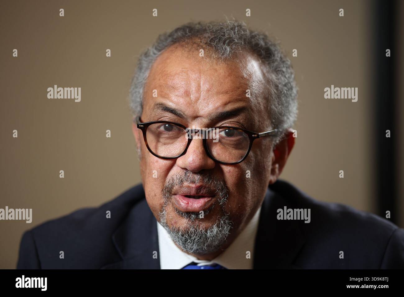 WHO (World Health Organization) chief Tedros Adhanom speaks during an ...