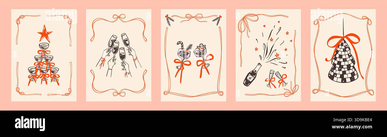 Christmas tree wine bottle Stock Vector Images - Alamy