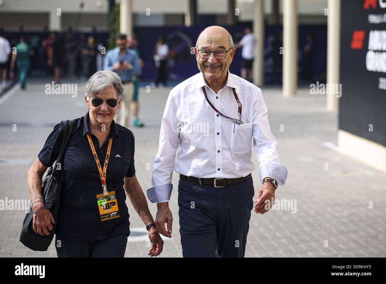 SAUBER Peter (che), founder of Sauber Group, portrait with his wife ...