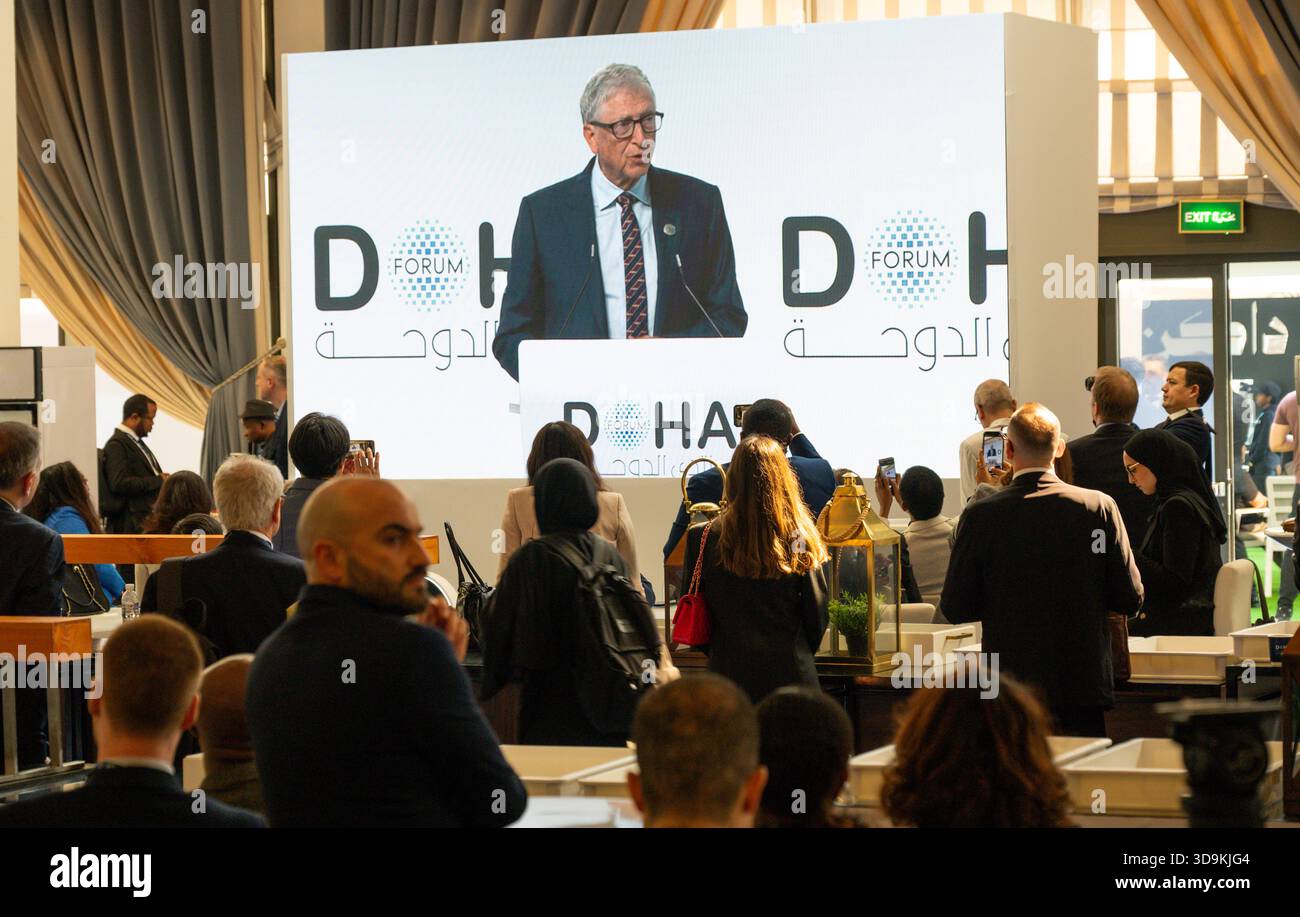 Doha Forum 2025 Microsoft co-founder and US philanthropist Bill Gates ...