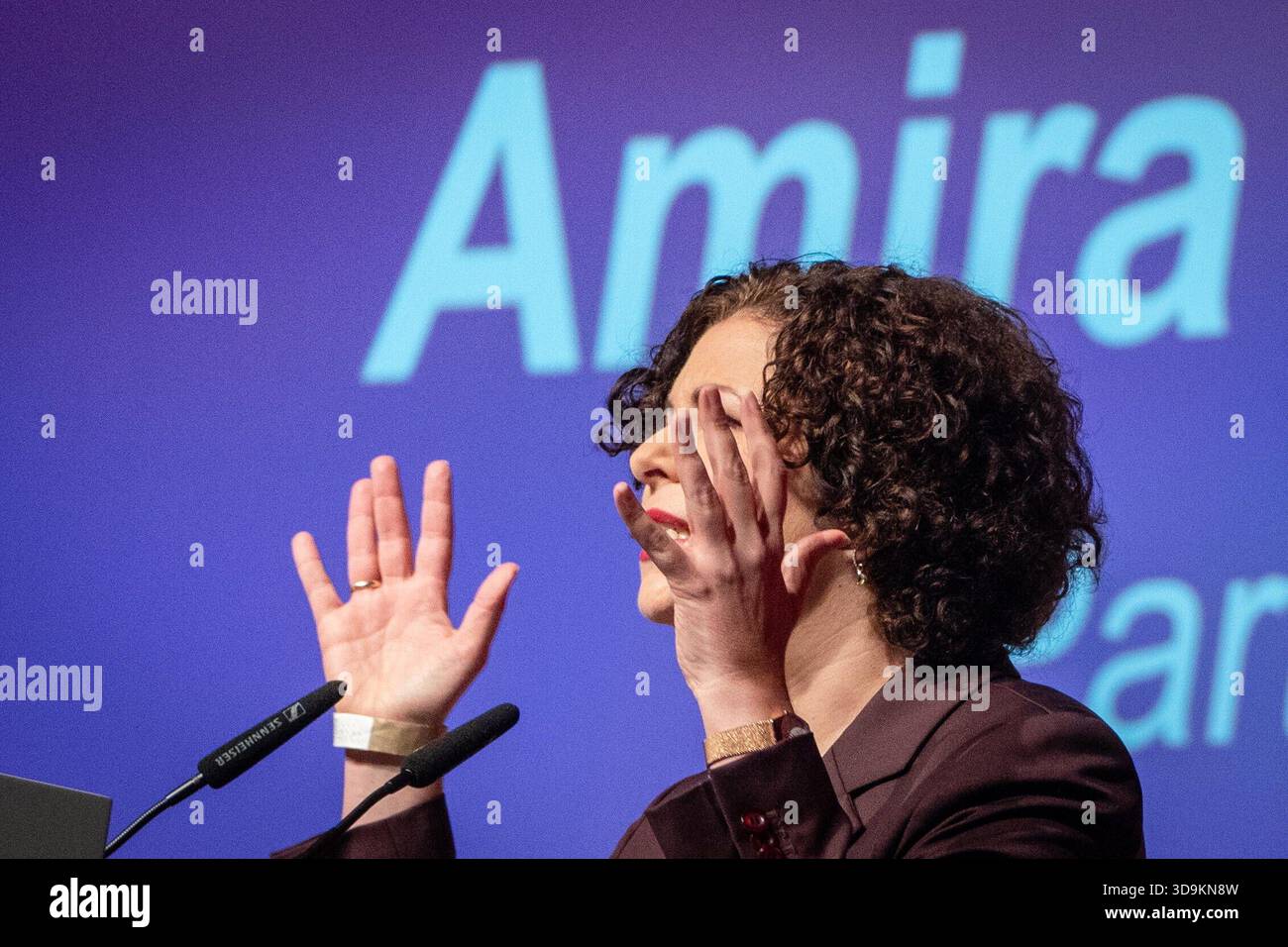Co-Chairwoman Amira Mohamed Ali during her party congress speech Stock ...