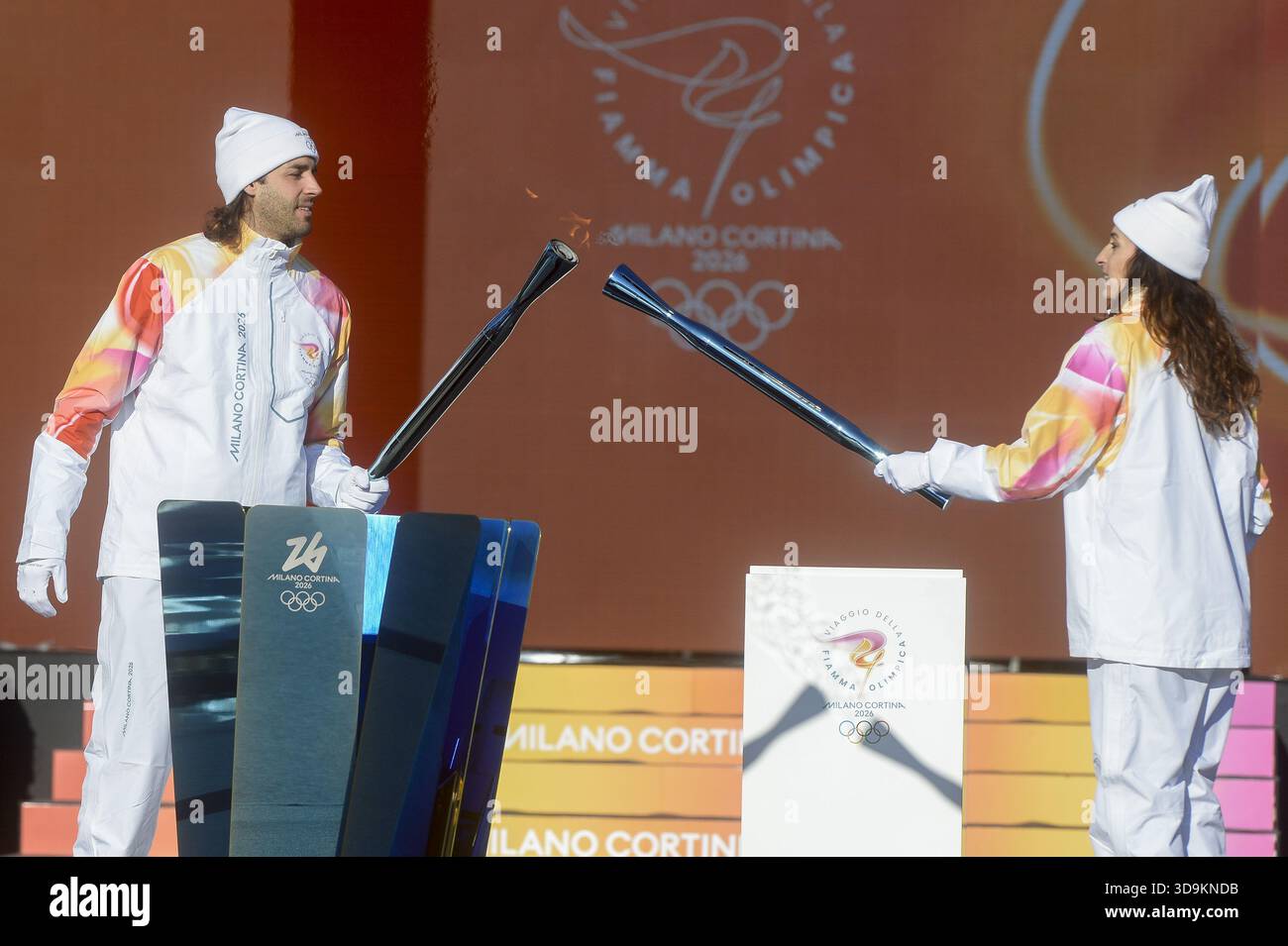 Rome Foro Italico start ceremony of the Olympic flame relay for the ...