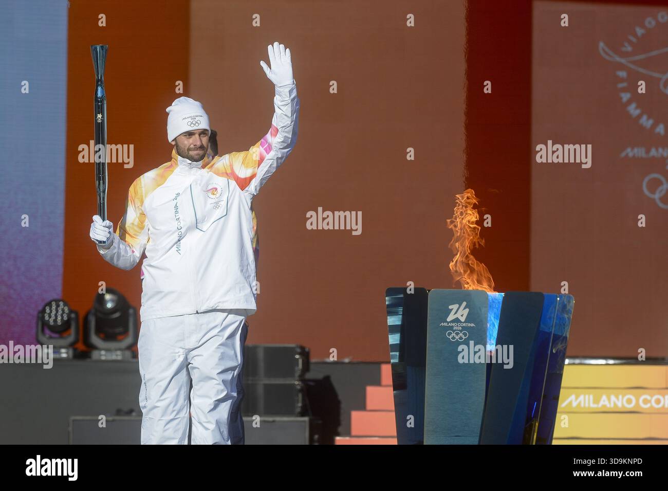 Rome Foro Italico start ceremony of the Olympic flame relay for the ...