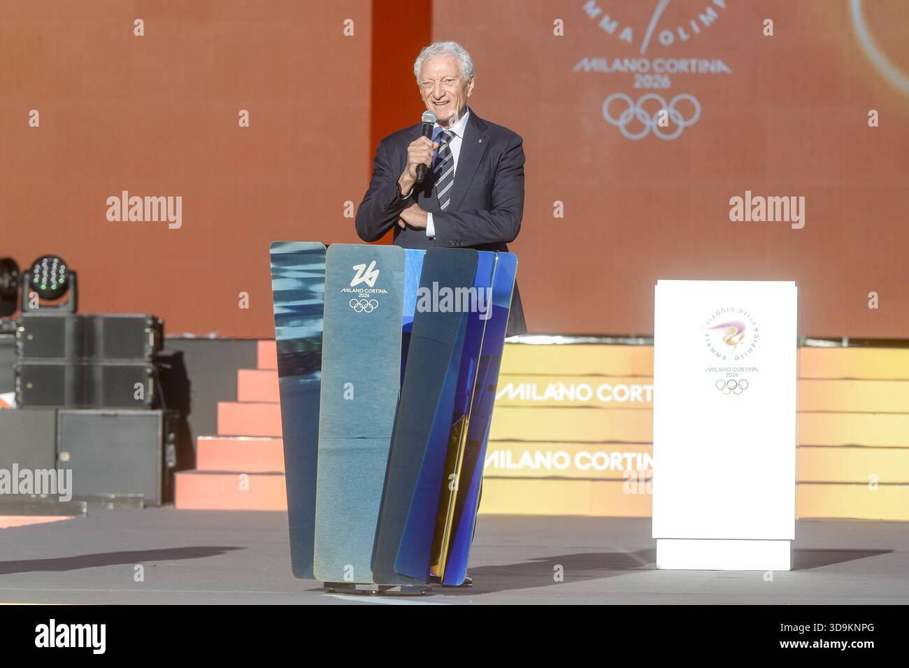 Rome Foro Italico start ceremony of the Olympic flame relay for the ...