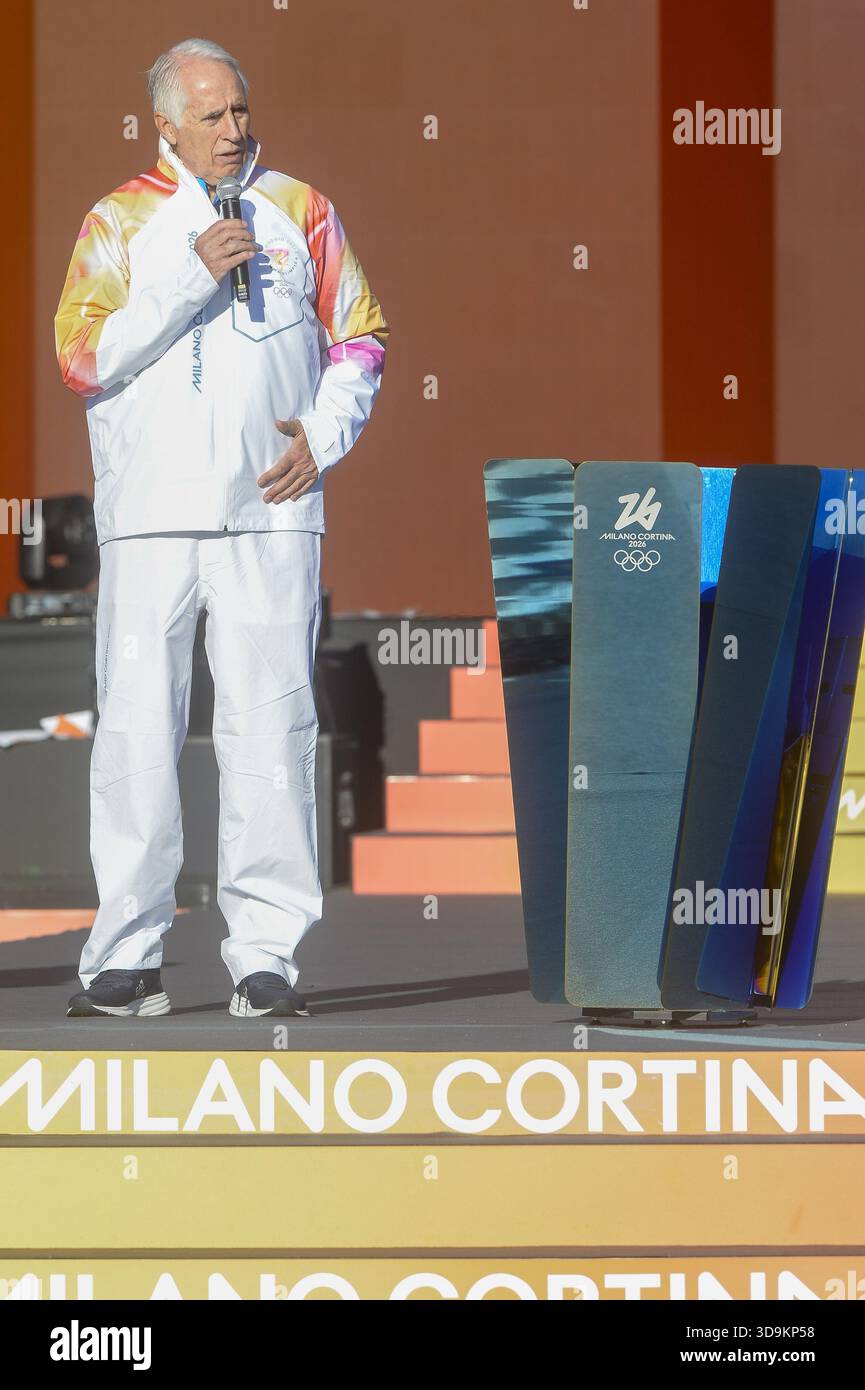 Rome Foro Italico starting ceremony of the Olympic flame relay for the ...