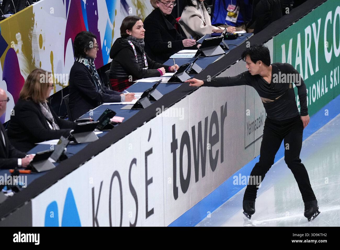 Adam Siao Him Fa, of France, competes in the men's free skating segment ...