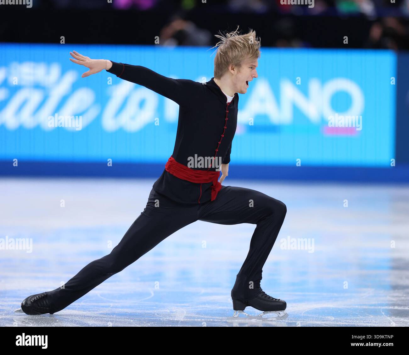Daniel GRASSL of Italy performs in the men's free skating of the ISU ...