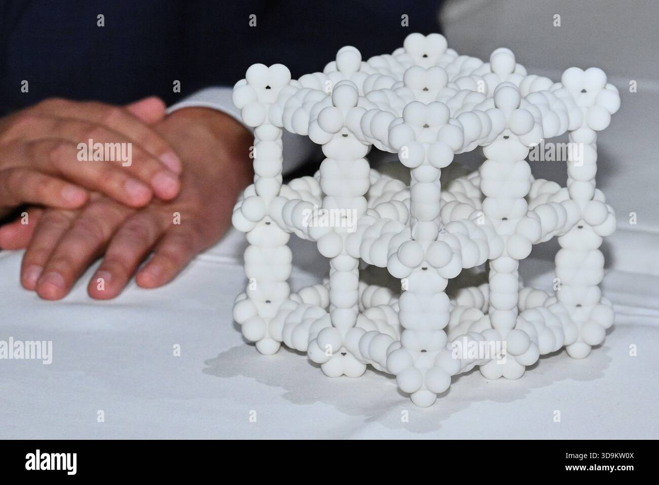 Omar M. Yaghi, laureate in chemistry, donates a personal item at the ...
