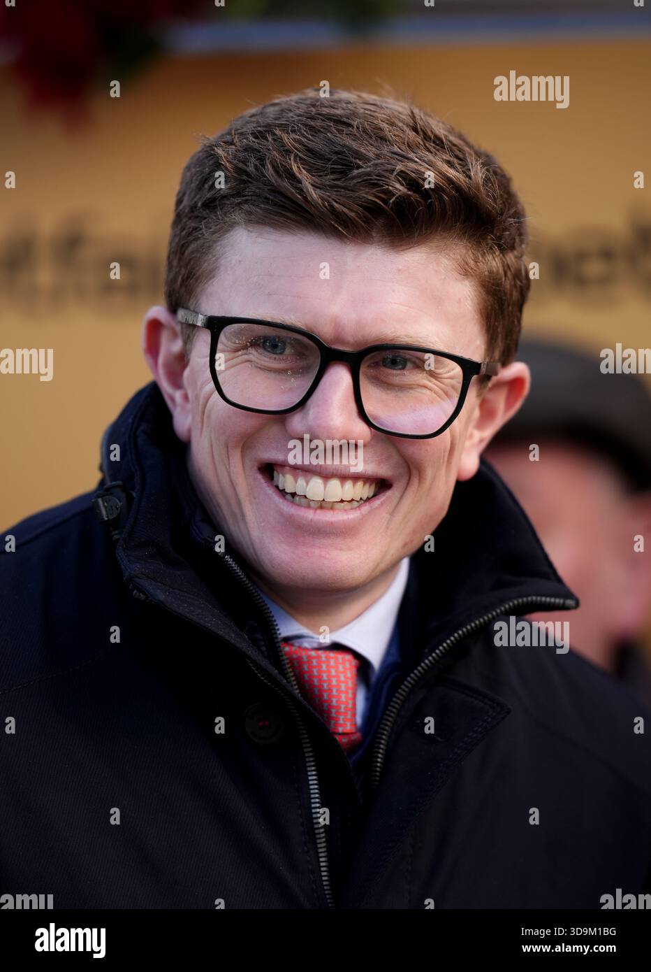 Josh Moore, trainer of Hurricane Pat, after winning the Betfair ...