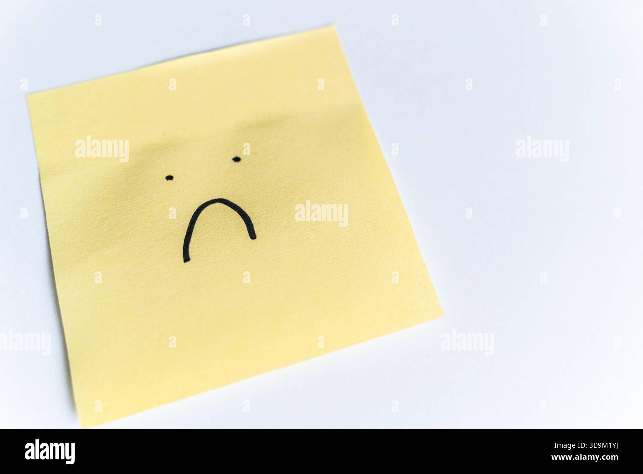 Sad yellow emoticon flat hi-res stock photography and images - Alamy