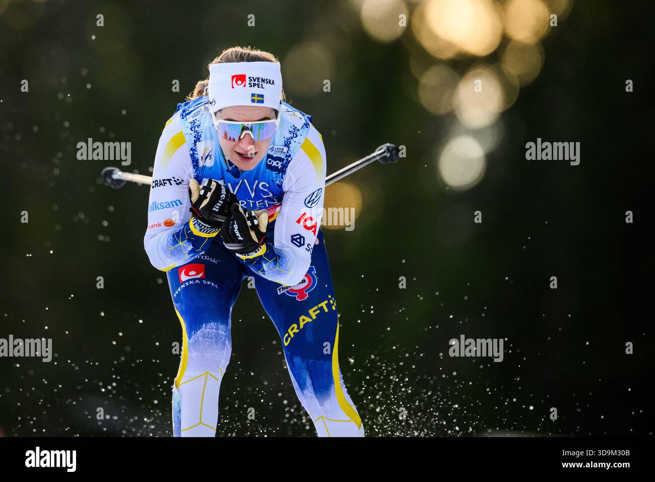 251206 Ebba Andersson of Sweden competes in the women's 20 km skiathlon ...