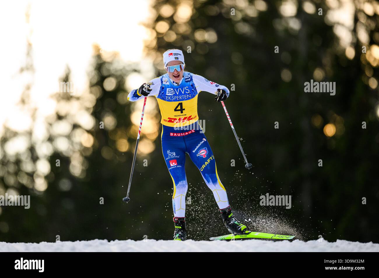 251206 Ebba Andersson of Sweden competes in the women's 20 km skiathlon ...