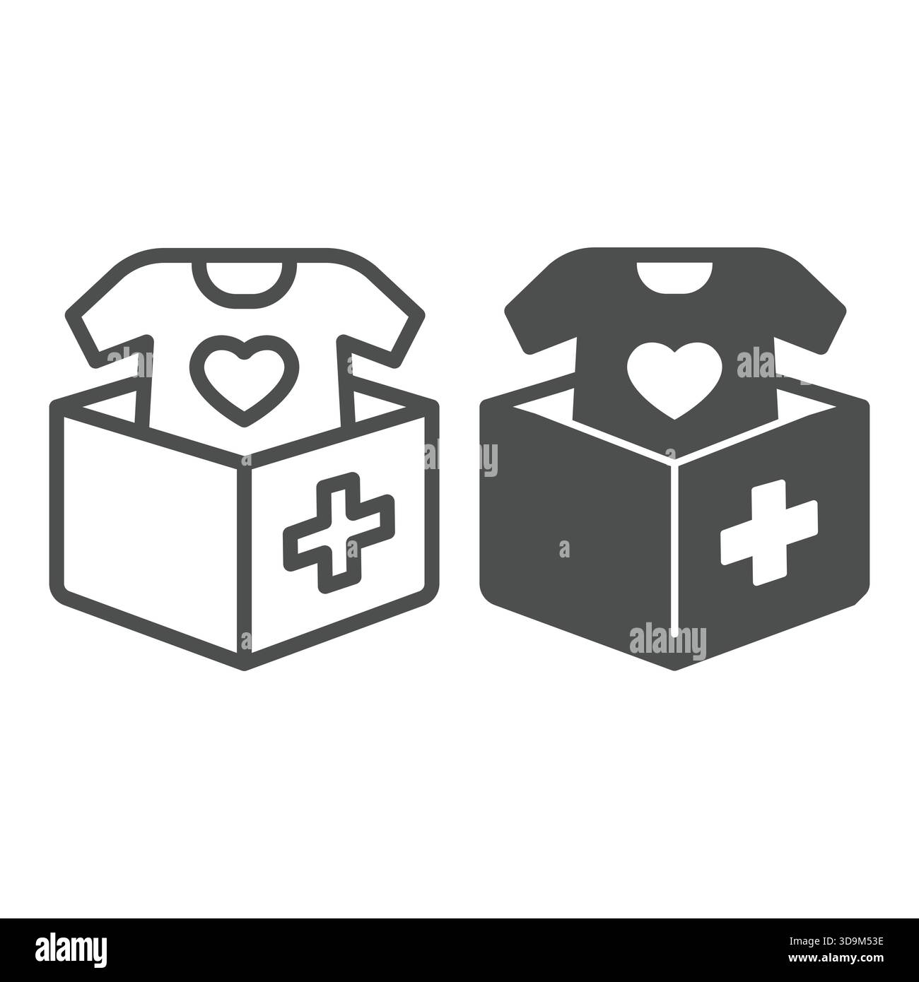 Donation box on white Black and White Stock Photos & Images - Alamy