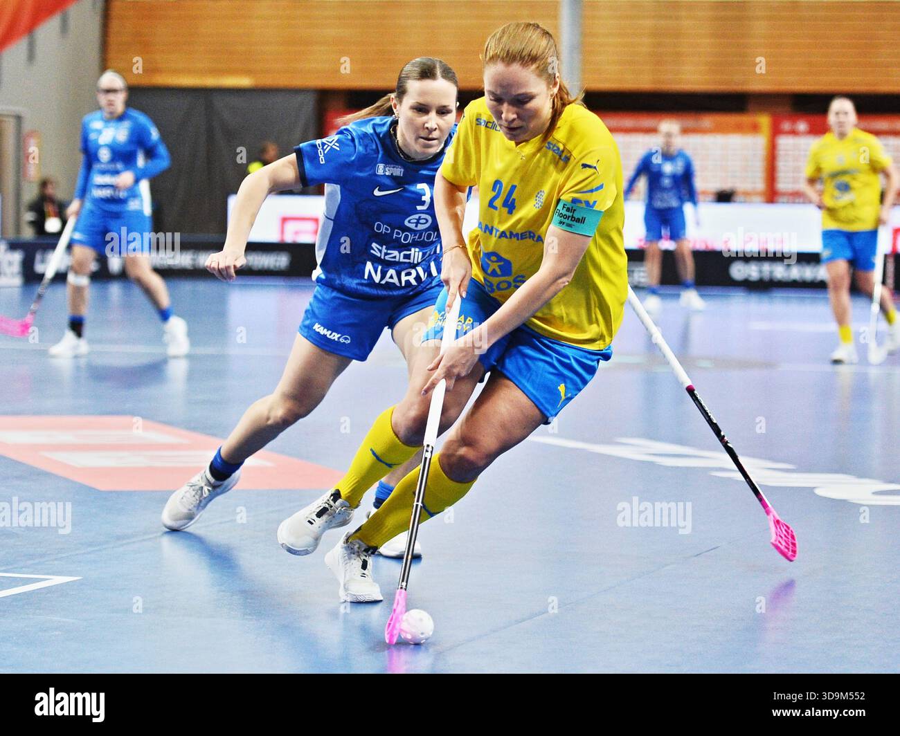 Sara Piispa of Finland, left, and Ida Sundberg of Sweden in action ...