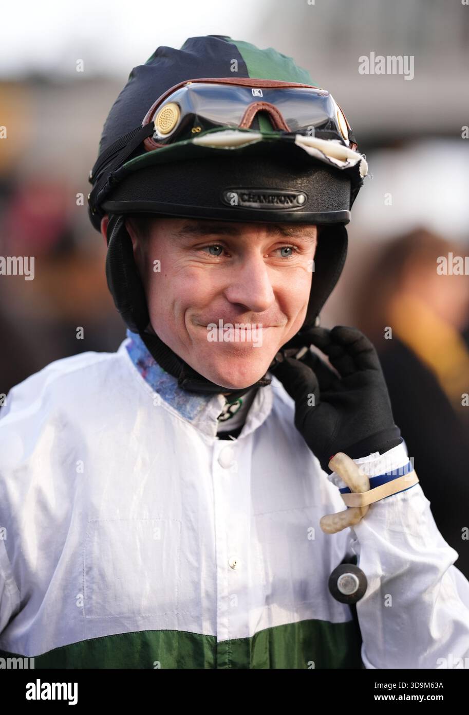 Jockey Bryan Carver before the Betfair Supports Racing With Pride Mares' Handicap Hurdle the at ...