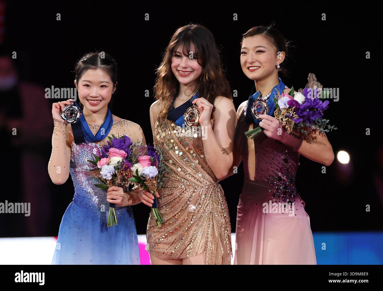 (L-R) Ami NAKAI of Japan, silver; Alysa LIU of the United States, gold ...