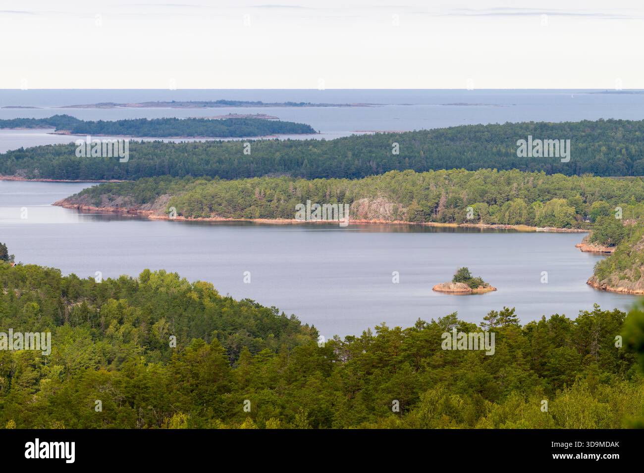 View from the view tower at Fagervik on the Åland Islands Stock Photo ...