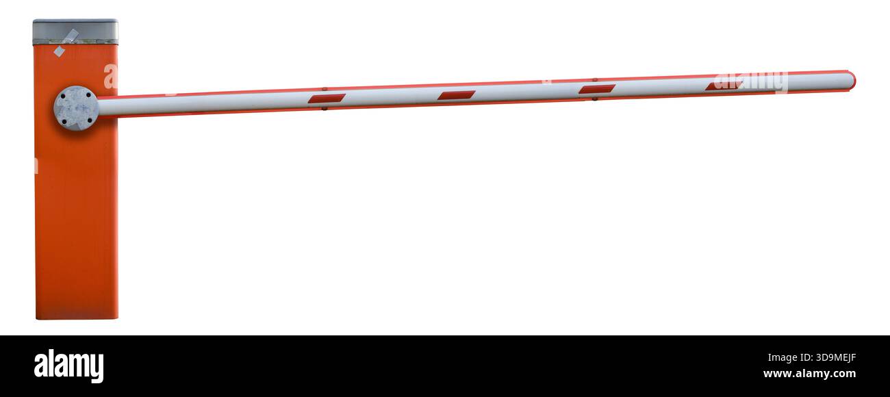 Isolated White And Red Bar Gate Or Boom Gate Or Barrier Gate, For ...
