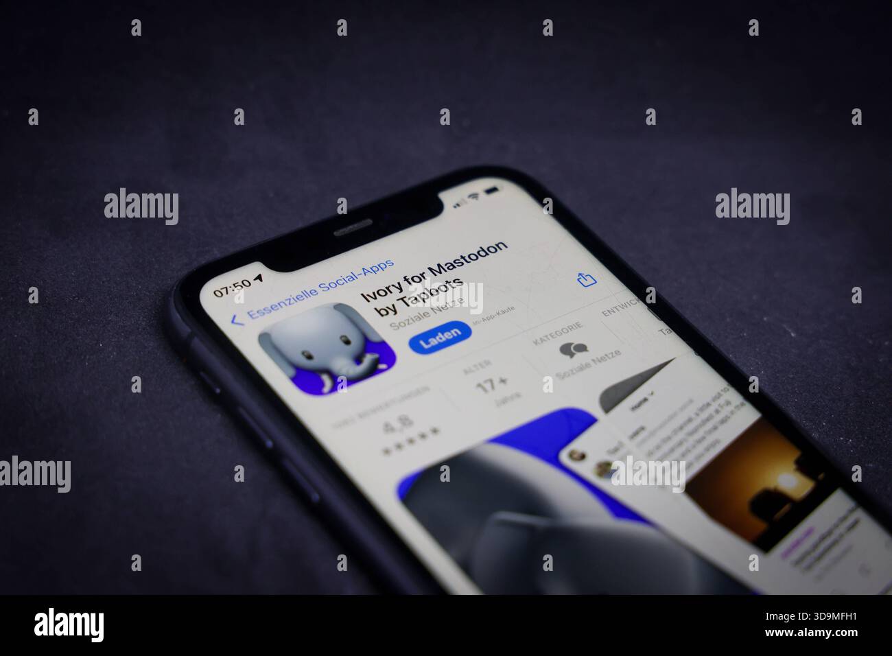 Apple App Store auf einem iPhone. Essenzielle Social-Apps. Ivory for ...