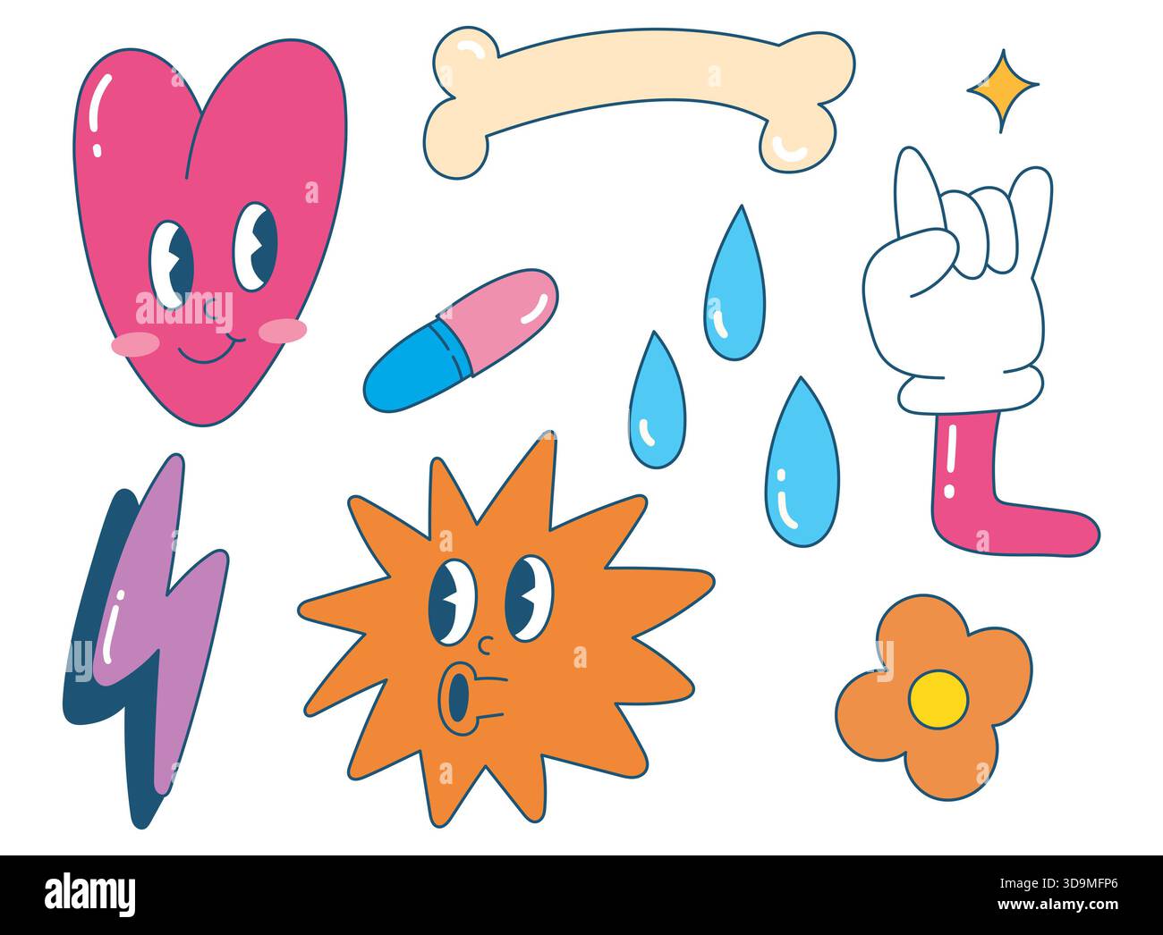 Cooking utensils illustration Cut Out Stock Images & Pictures - Alamy