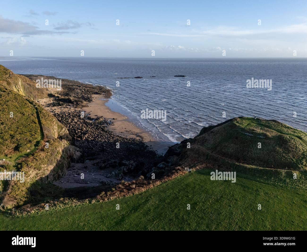Castle Point at the mouth of Rough Estuary, Dumfries and Galloway ...