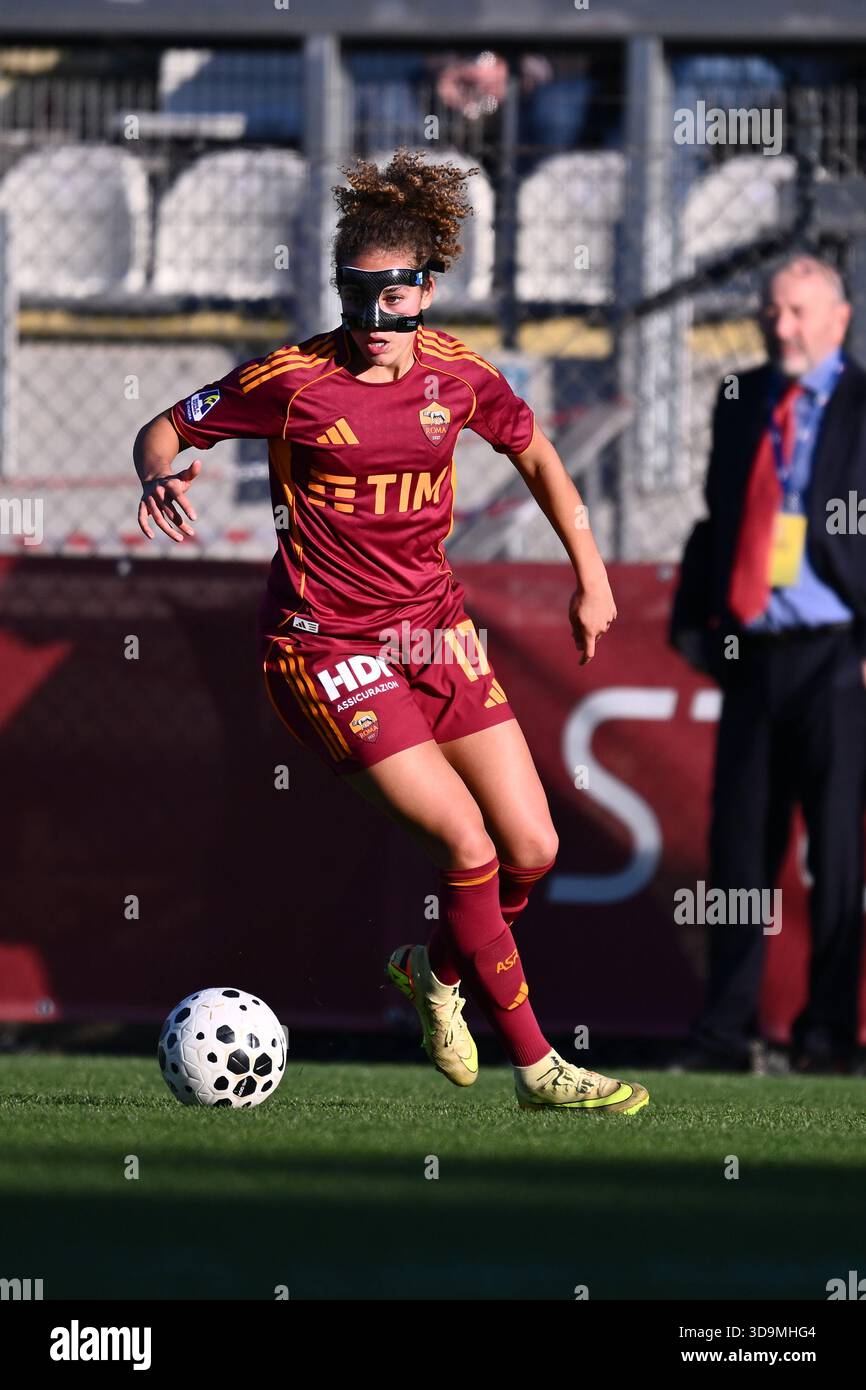 Alayah Pilgrim of A.S. Roma Femminile is in action during the 8th day ...