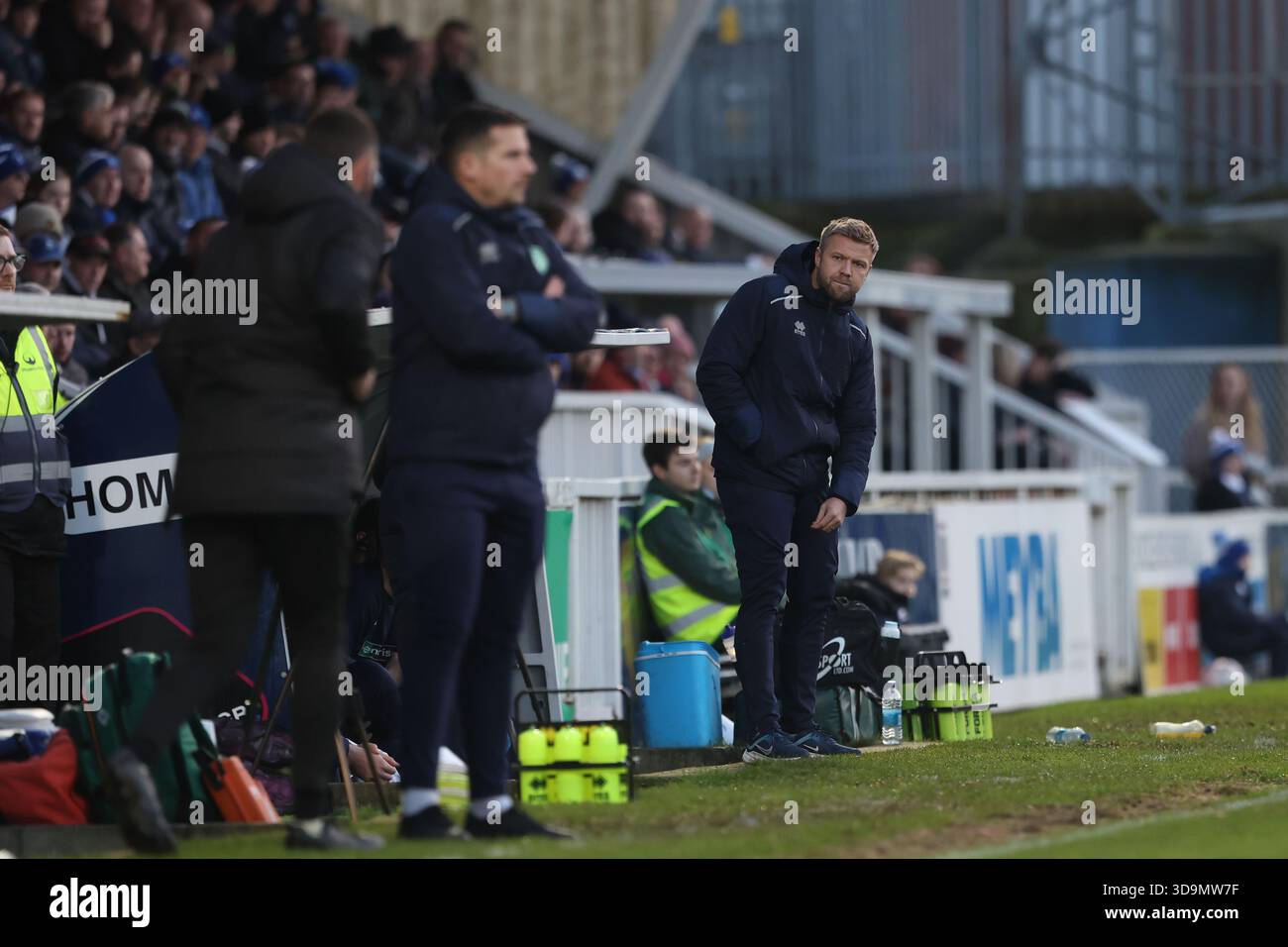 Hartlepool United manager Nicky Featherstone during the The Enterprise ...