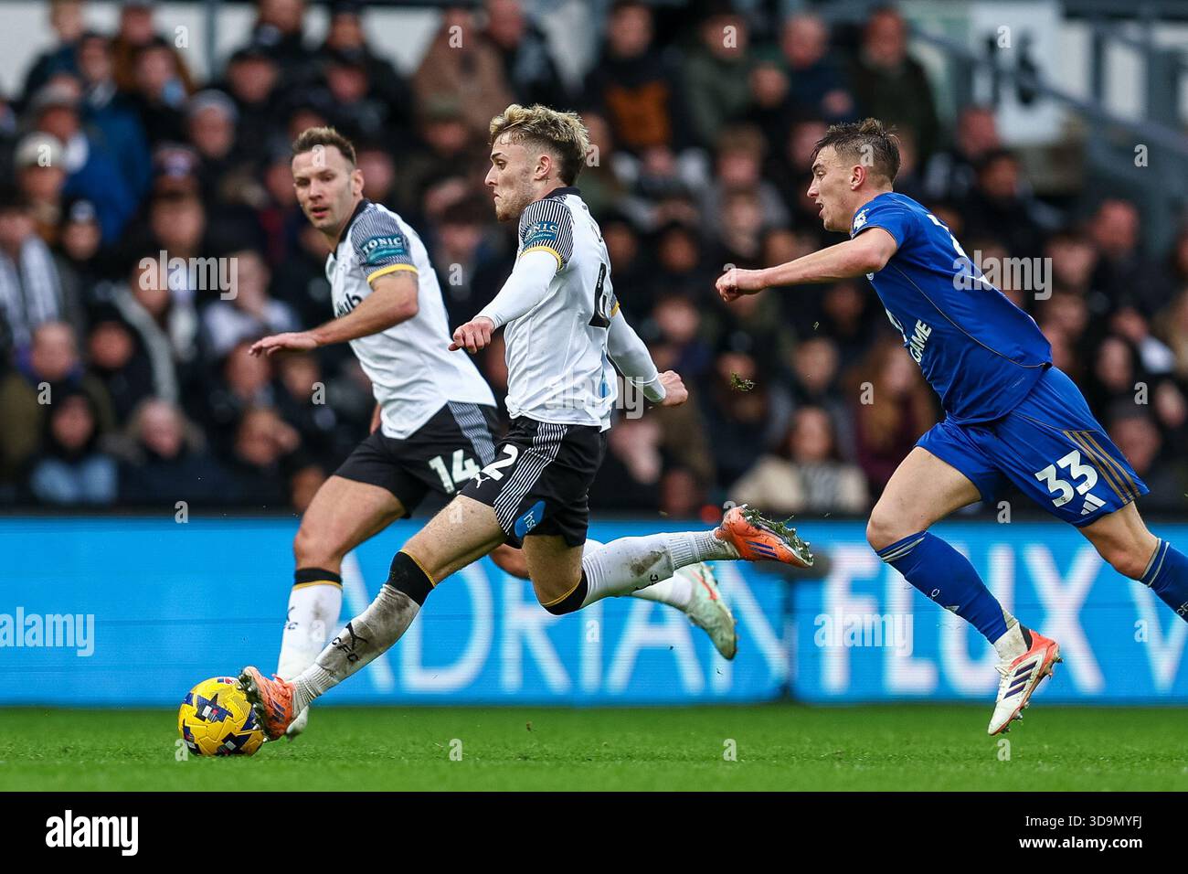 42, Bobby Clark of Derby County races forward with the ball during the ...
