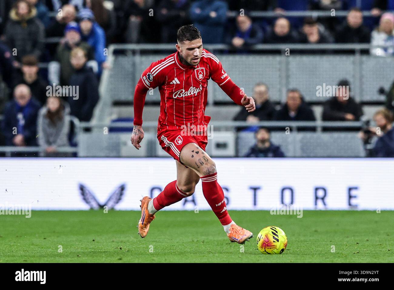 Morato of Nottingham Forest breaks with the ball during the Premier ...