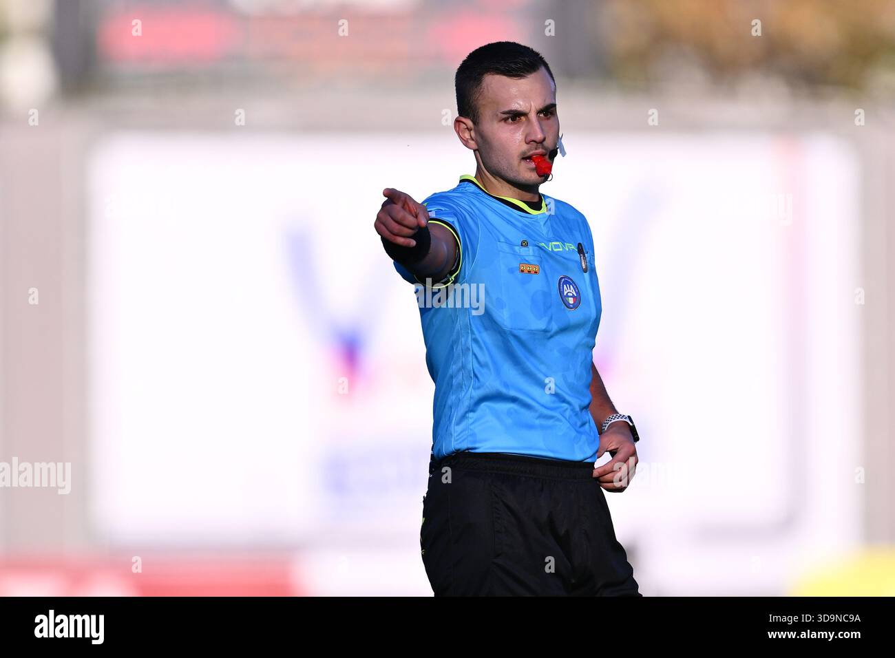 Referee Giuseppe Maria Manzo participates in the 8th day of the Serie A ...